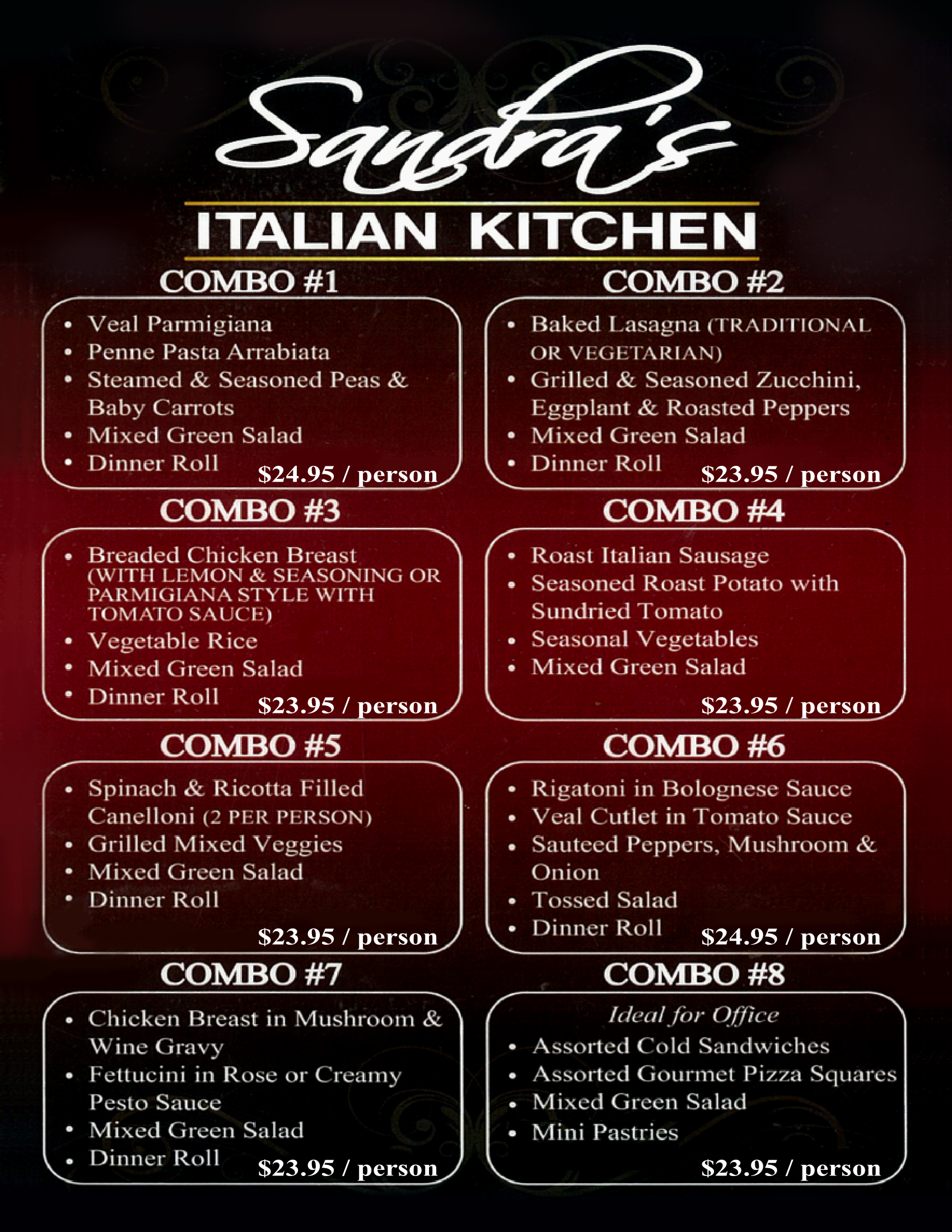 Big Hit Menus - 2024 | Sandra's Italian Kitchen | Taste The Difference ...